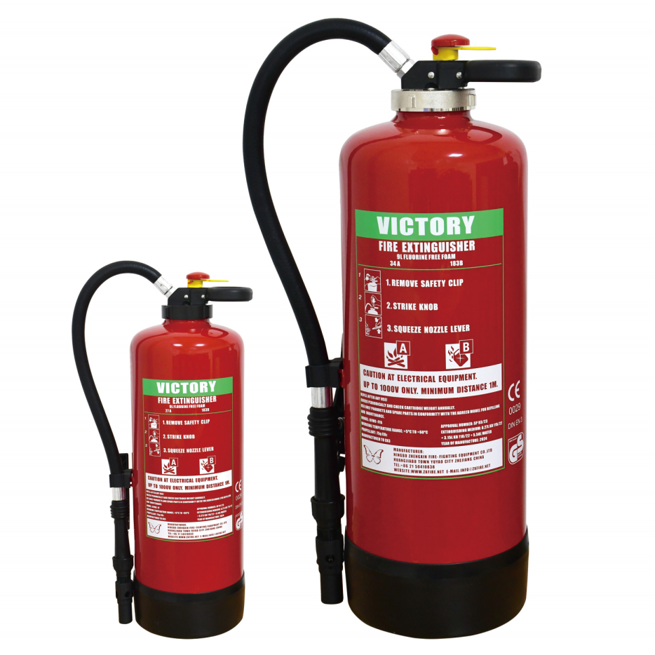 INSIDE GAS CARTRIDGE OPERATED FIRE EXTINGUISHER 9L FLUORINE-FREE FOAM ...